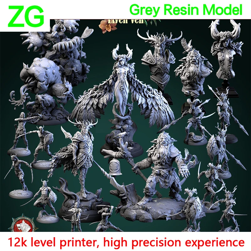 Forest-Wood-Elf-Feathered-Tree-Warrior-Running-Team-Board-Game-Chess ...