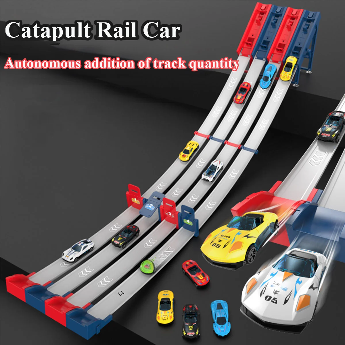 Competitive-Racing-Track-Toy-Vehicle-with-Alloy-Car-Kids-Play-Game-for ...