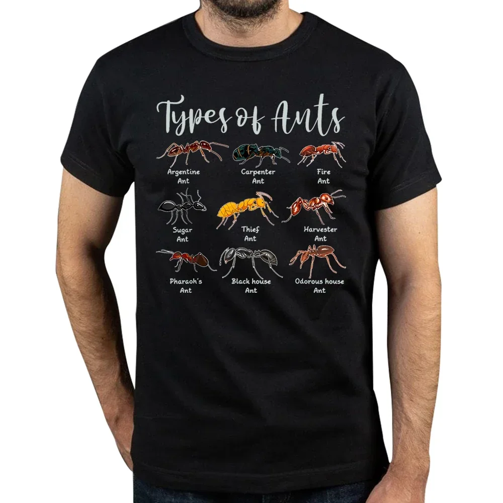 2024-Funny-Types-of-Ants-Science-Bug-T-Shirts-Summer-Cotton-Streetwear ...