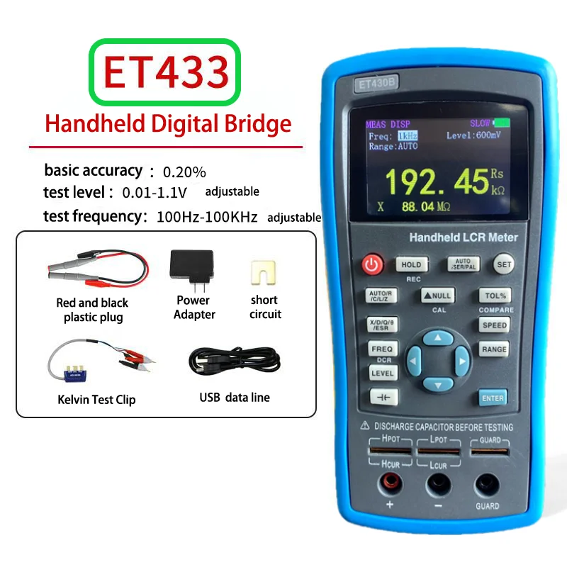 East-Tester-ET433-Handheld-LCR-Digital-Bridge-Multimeter-Capacitance ...