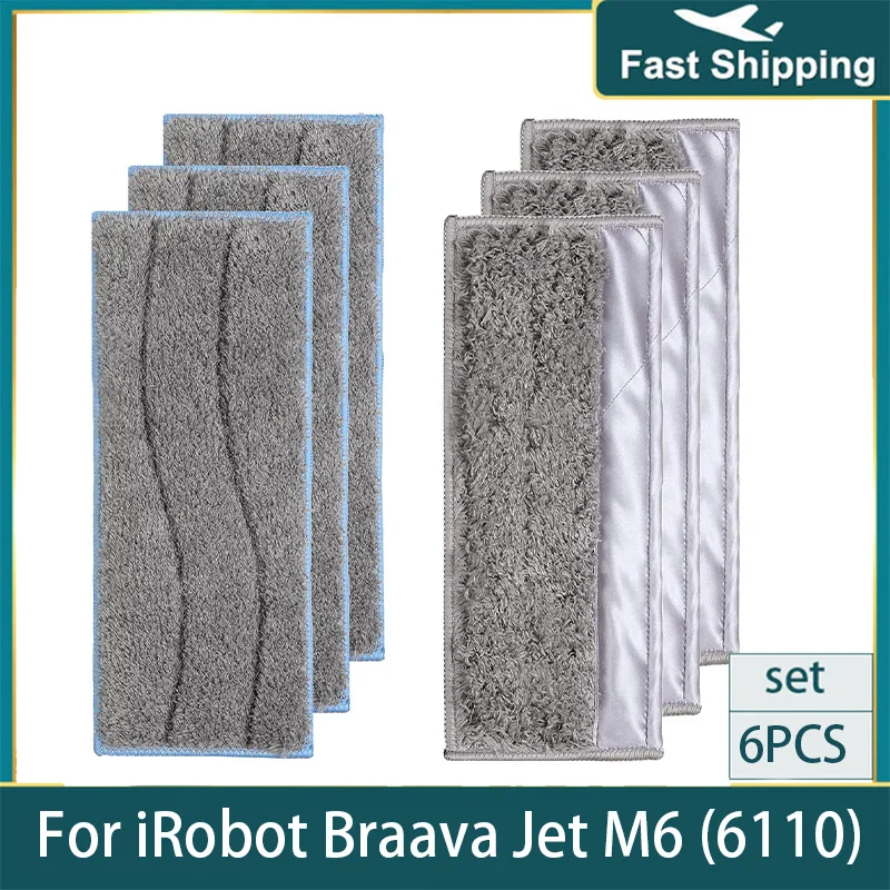 Seco-Molhado-Mop-Pano-Pano-Para-iRobot-Braava-Jet-M6-6110-6112-6012-Lav ...