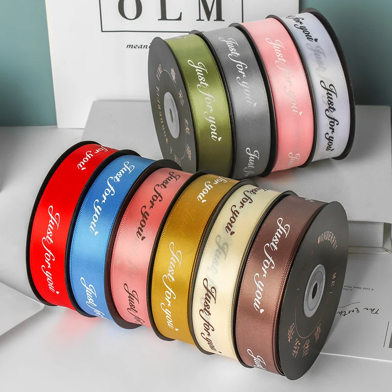 wholesale-50yards-Just-For-You-Polyester-satin-Ribbon-tape-craft ...