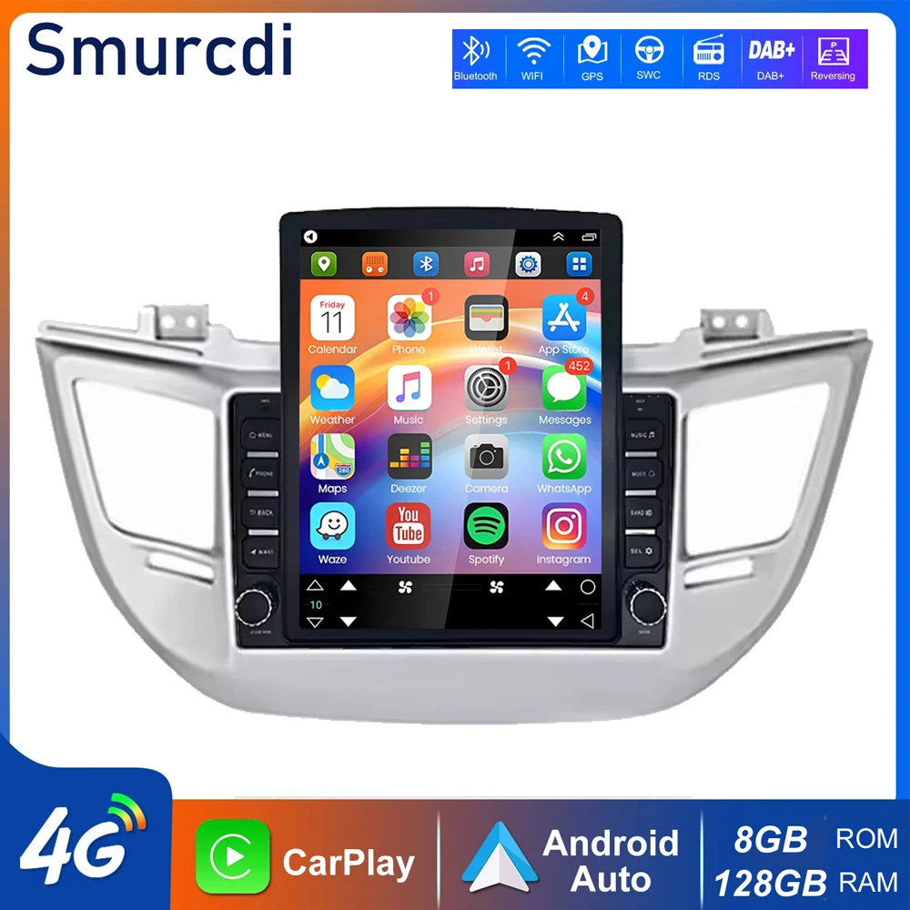 9.7"Inch Android 16 Car Radio For Hyundai Tucson 3 2015 - 2018 ...