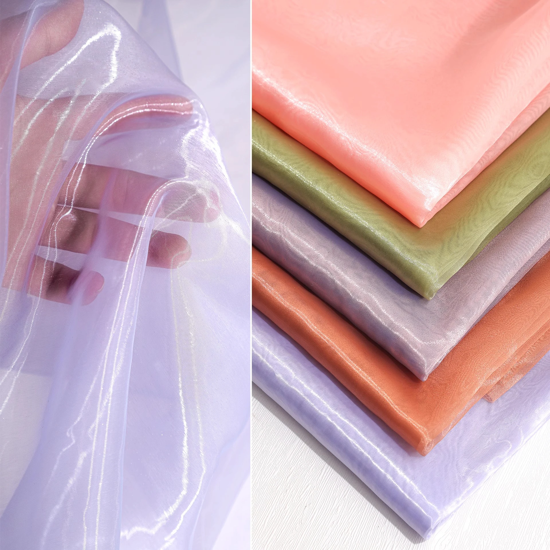 Bright-water-light-mesh-silk-slip-liquid-sense-organza-high-grade ...