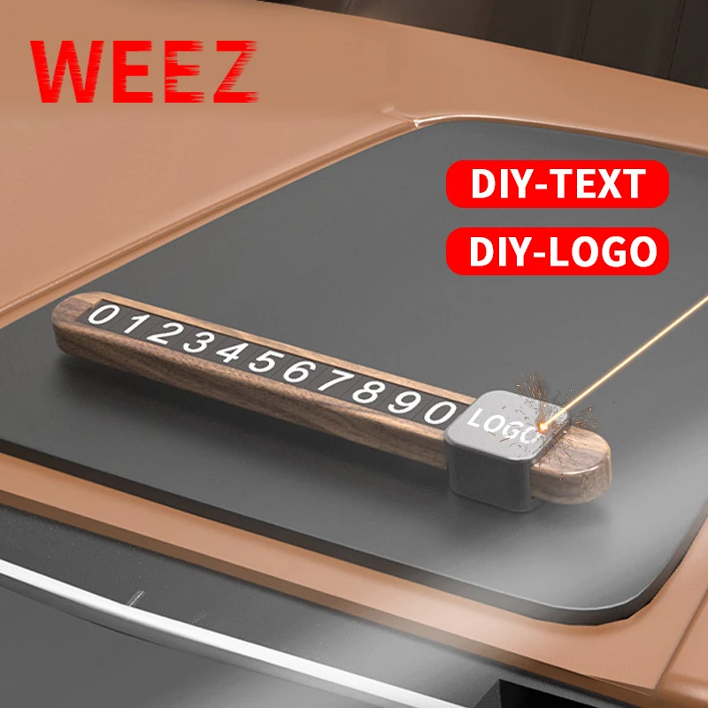 DIY-LOGO-Temporary-parking-number-plate-parking-mobile-phone-car ...