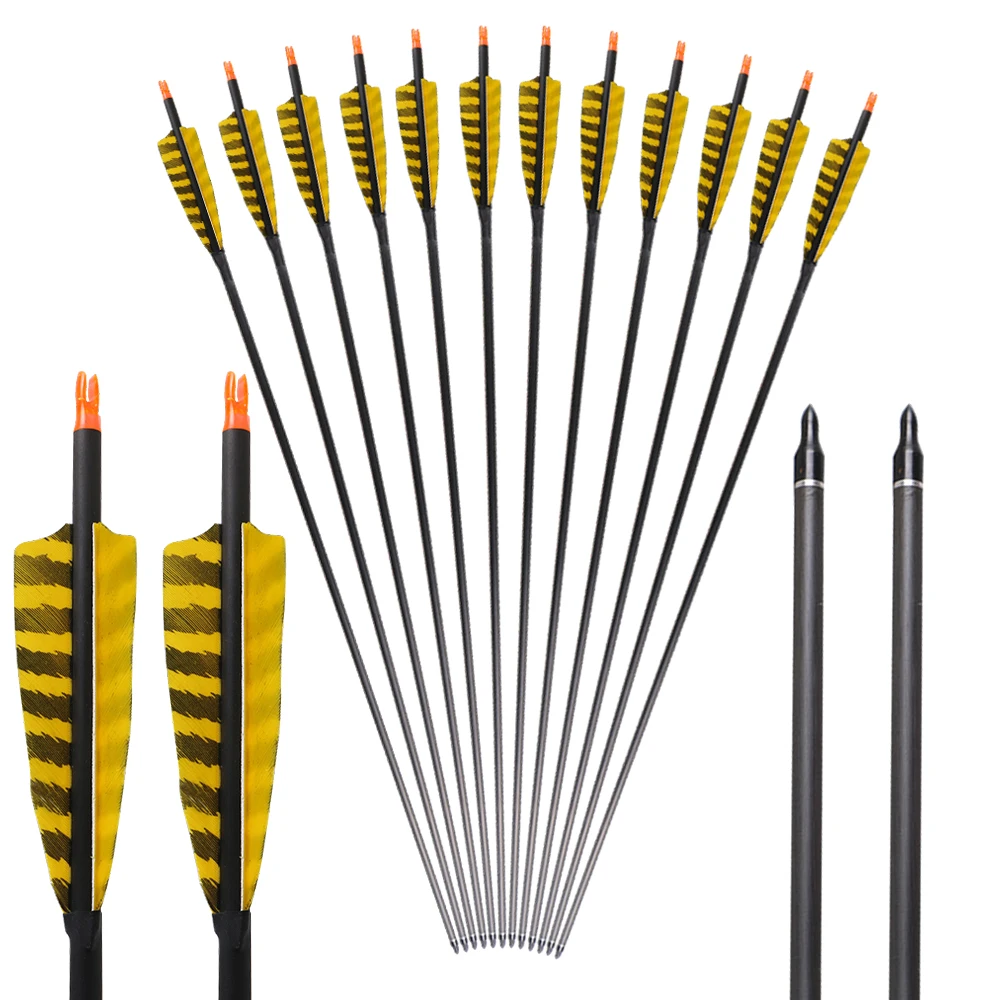 Mixed-Carbon-Arrow-4-inch-T-rkiye-Feather-400-Deflection-Replaceable ...