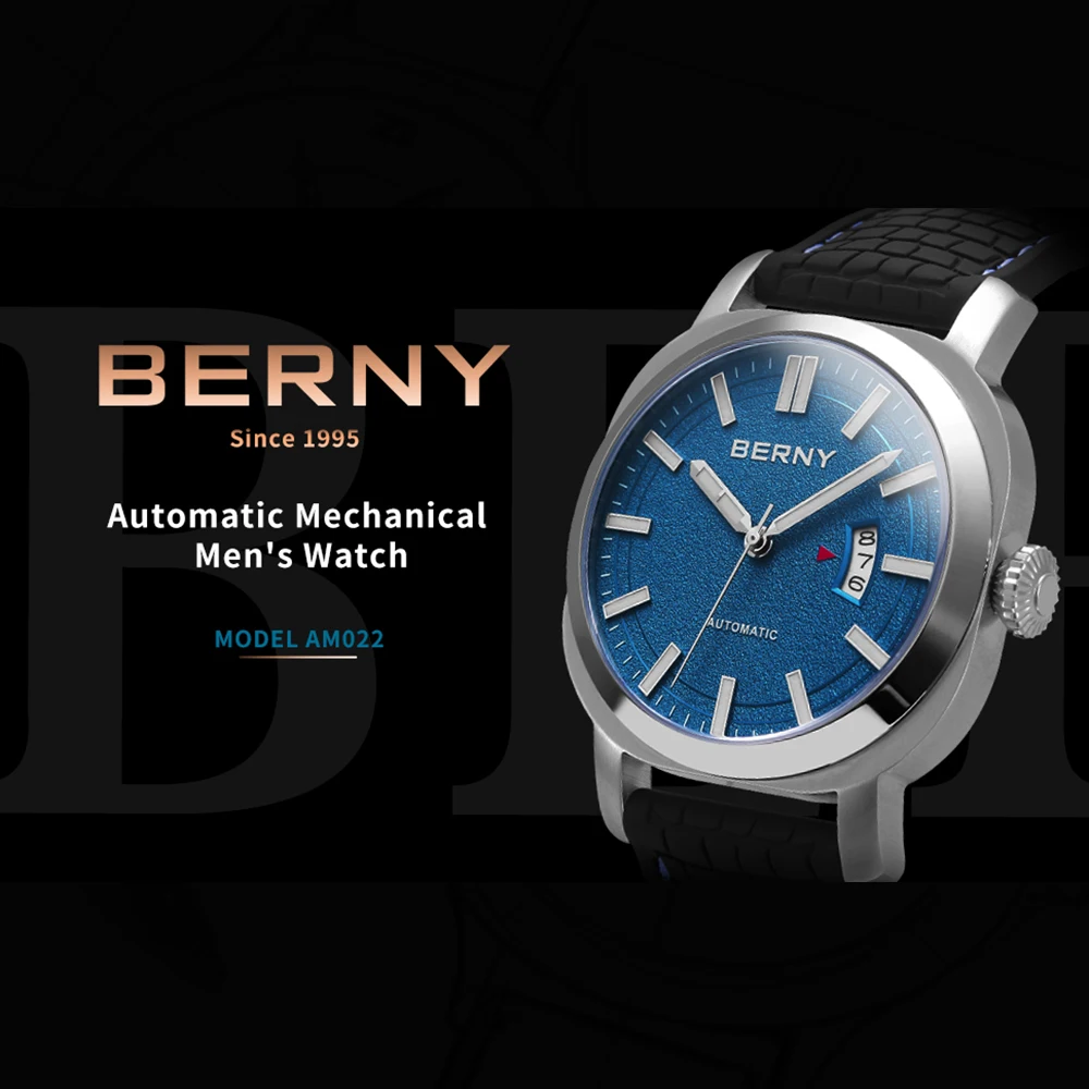 Berny Automatic Mechanical Wristwatches Luminous Watches Men Luxury ...