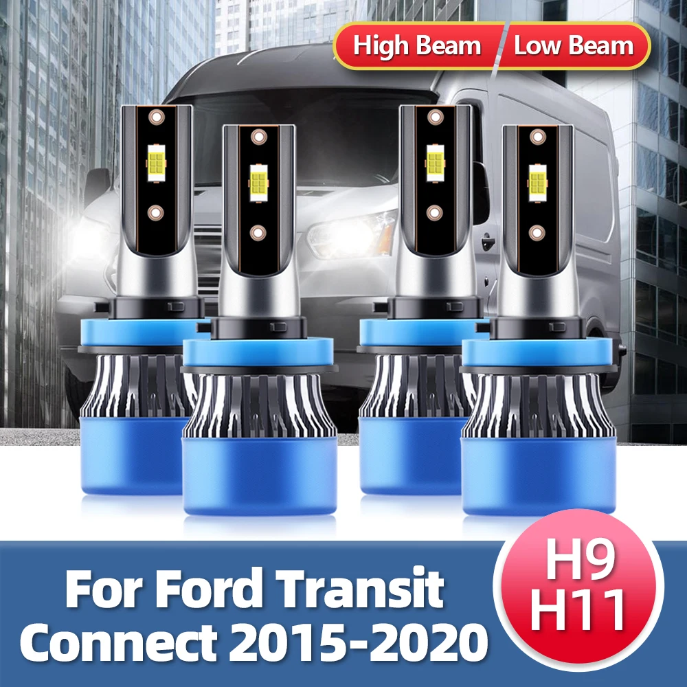 Conjunto-de-bombillas-LED-para-faros-delanteros-de-coche-Ford-Transit ...