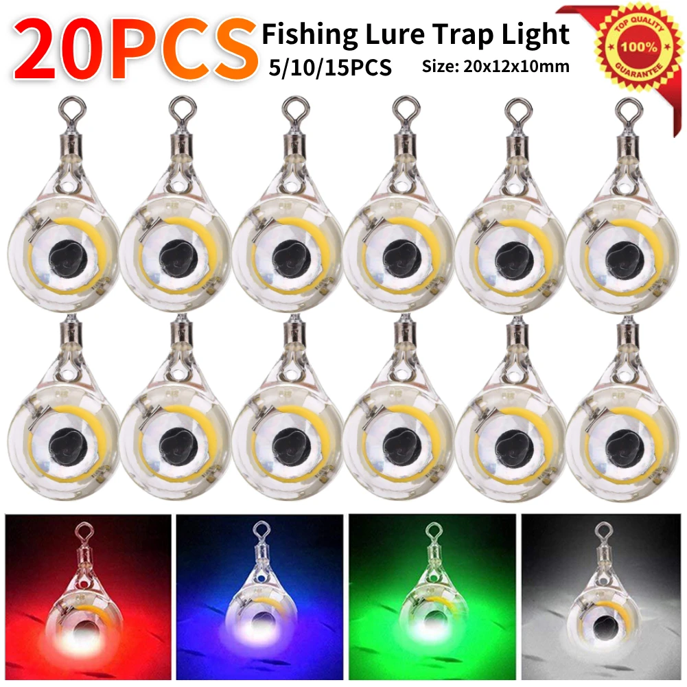 5-20PCS-Mini-Fishing-Lure-Light-LED-Deep-Drop-Underwater-Eye-Shape ...