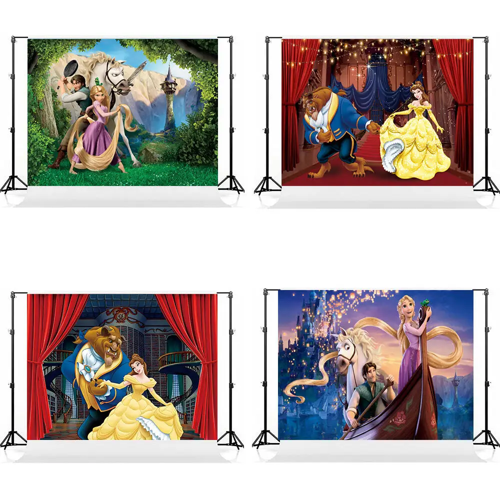 Disney-Prince-and-Princess-Theme-Birthday-Party-Background-125-150 ...