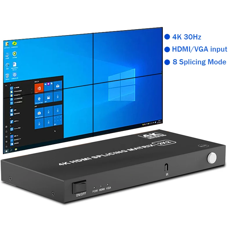 4K-HDMI-Video-Wall-Controller-2X2-1X3-1X4-2x2-3X1-4X1-HDMI-VGA-Video ...