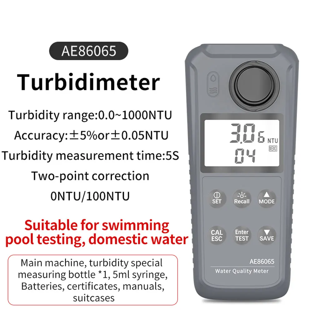 Portable-turbidimeter-AE86065-Digital-turbidity-meter-tester-range-0-00 ...