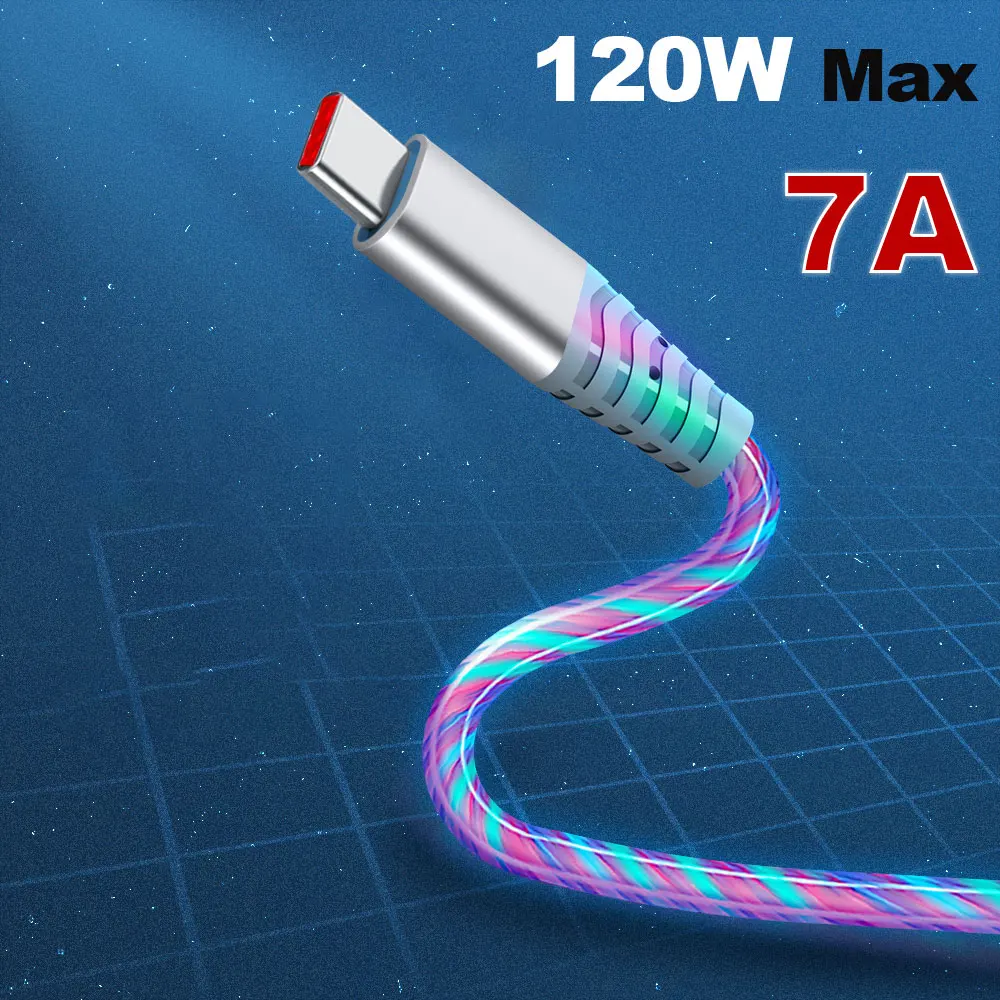MVQF-New-120W-7A-Flow-Luminous-USB-Type-C-Cable-for-Huawei-P50-Honor ...