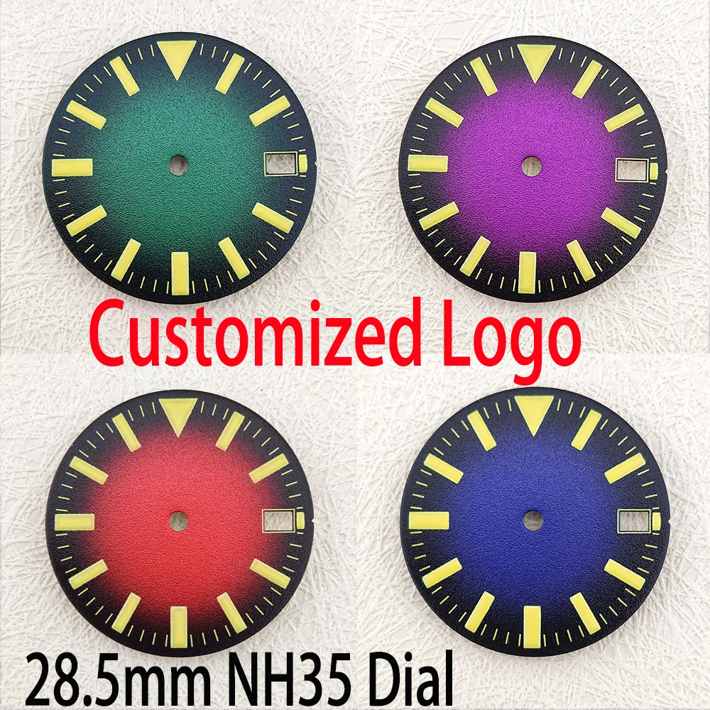 28-5mm-Watch-Dial-Custom-LOGO-Laser-Printed-Name-Logo-Luminous-Dial-DIY ...