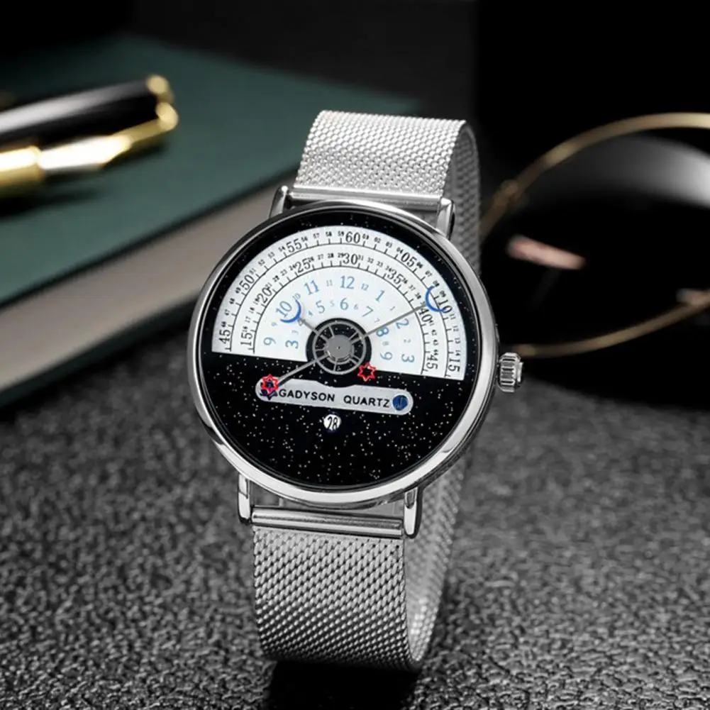 Metal Strap Watch Men Quartz Wristwatch Stylish Men's Quartz Wristwatch ...