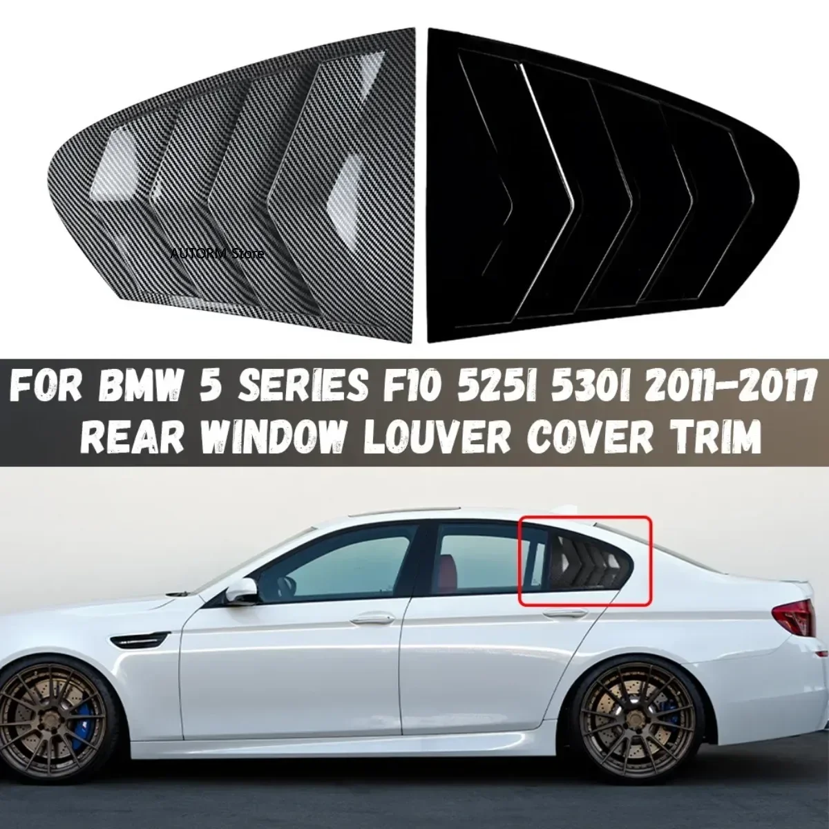 F10 Louver For BMW 5 Series F10 525i 530i 2011 2012 2013 2014 2015 2016 ...