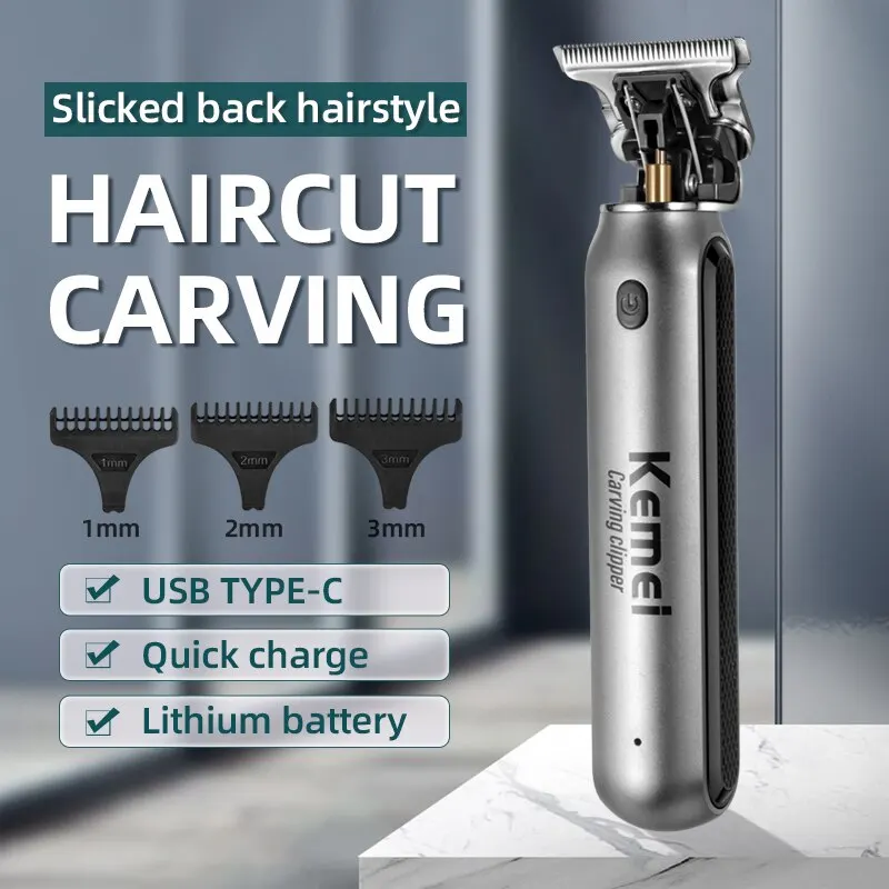 Kemei-10W-Hair-Clippers-Men-Beard-Trimmer-Zero-Gapped-T-Blade-Hair ...