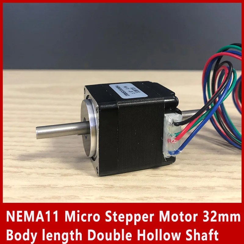 NEMA11-Micro-Stepper-Motor-32mm-Body-length-Double-Hollow-Shaft-Dual ...