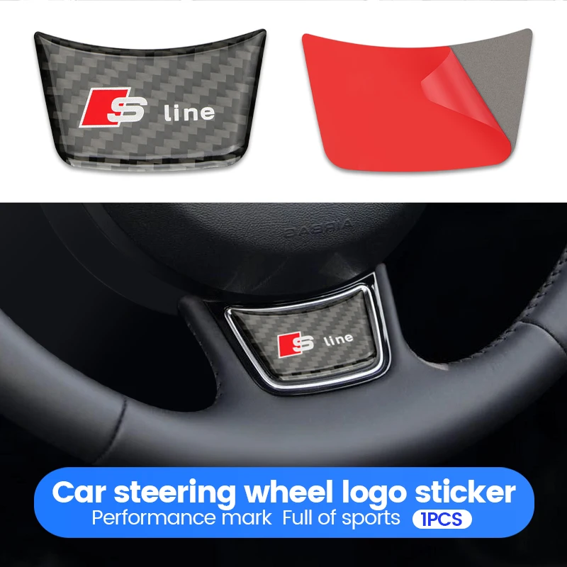 Car-Aluminium-Alloy-Steering-Wheel-Sticker-Emblem-for-Audi-SLine-RS ...