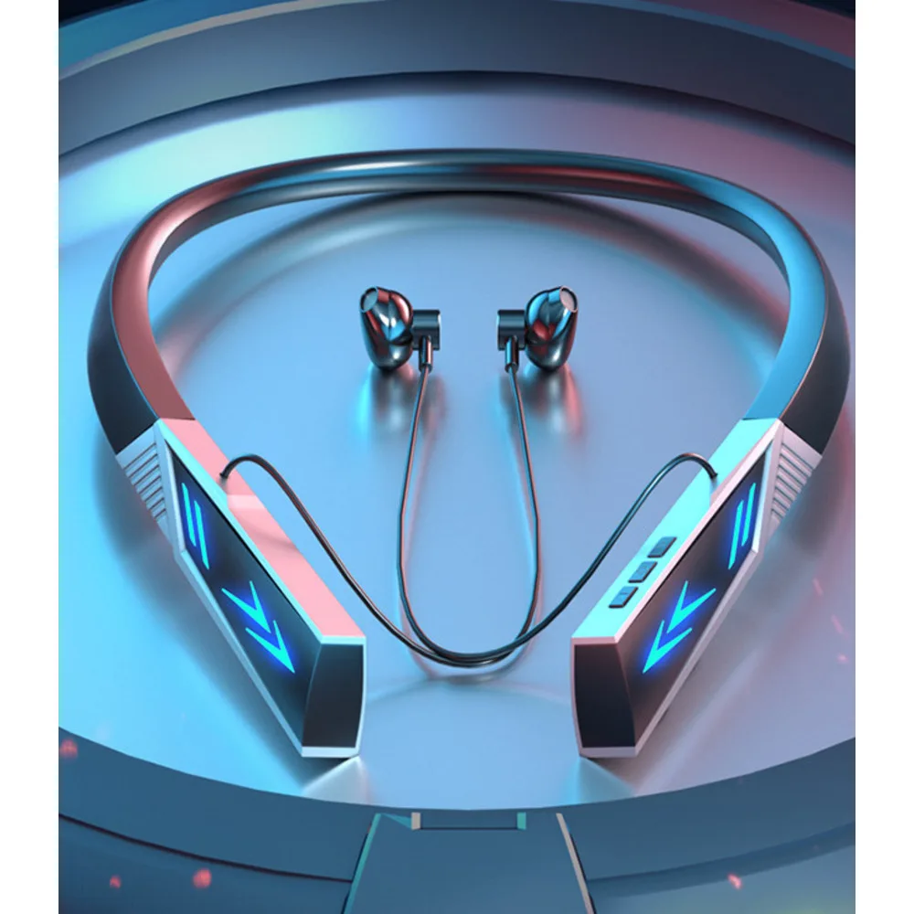 Esports games, Bluetooth earphones, neck mounted, ultra long battery ...