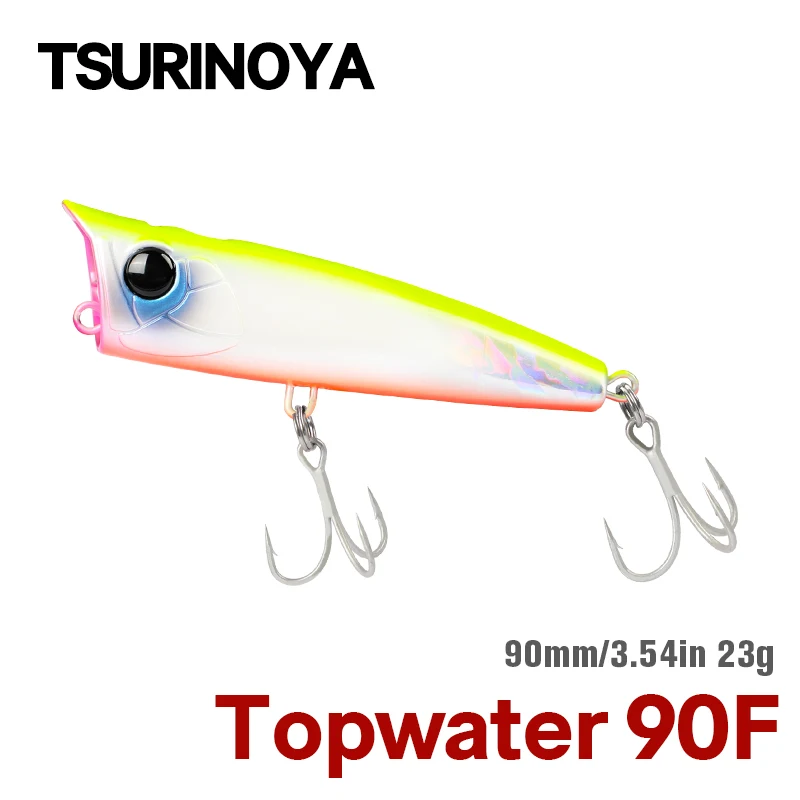 TSURINOYA-Topwater-Popper-90F-90mm-23g-DASHER-Artificial-Bubble-Fishing ...