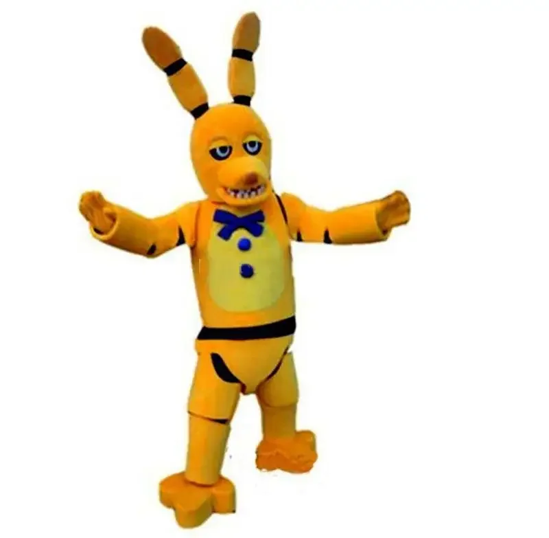 Creepy-Yellow-Rabbit-Mascot-Costume-Bunny-Adult-Suit-Fancy-Dress-Party ...