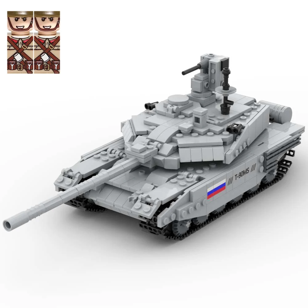 T-90ms Tagil Main Battle Tank Military Weapons Toy T90 Modern War Bricks Kit Building Blocks ...