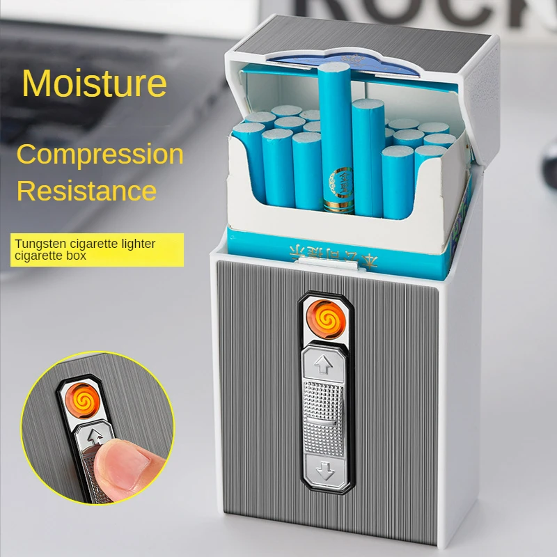 Waterproof-and-Pressure-resistant-Metal-Cigarette-Case-with-Cigarette ...