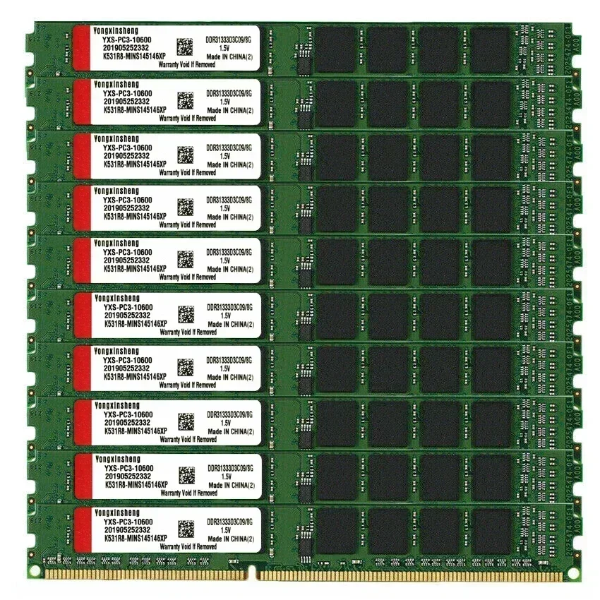 50-pcs-DDR3-8GB-RAM-1600-1333Mhz-PC3-10600-12800-DIMM-Desktop-240-Pins ...
