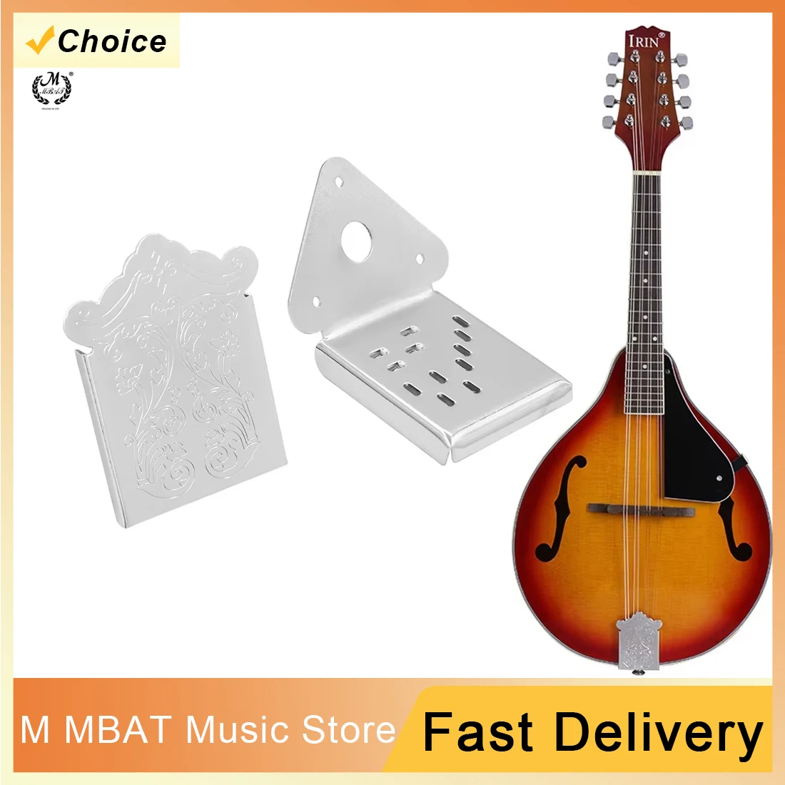 Mandolin Metal Stretcher Plate Silver Mandolin Tailpiece Bridge Chrome ...