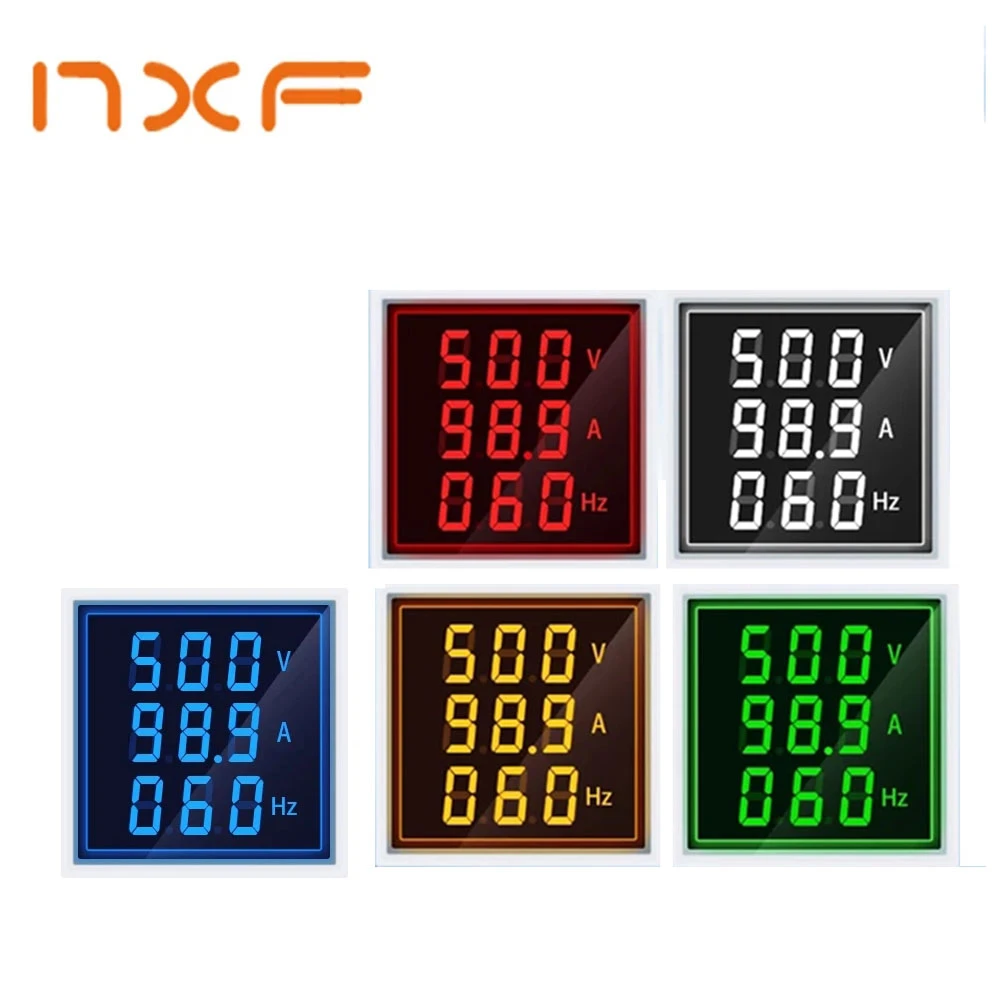 Led Voltmeter Digital Ac 220 Mini Display 60-500v 1-100a Digital ...