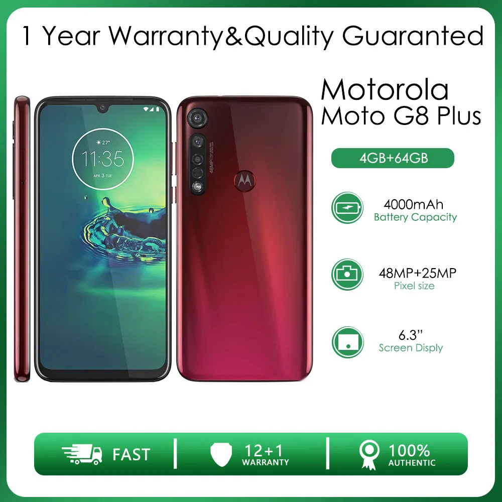 Original Unlocked Motorola Moto G8 Plus XT2019 Single Sim 4GB RAM+64GB ...