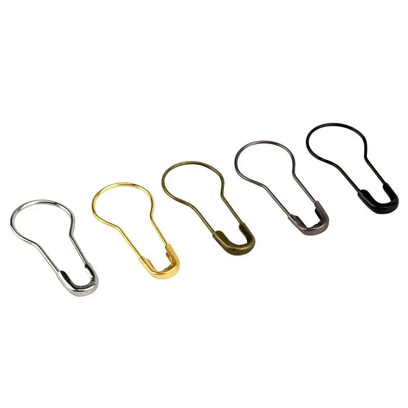 100/300Pcs Colorful Small Metal Safety Pins 22mm Gold/Silver/Black ...