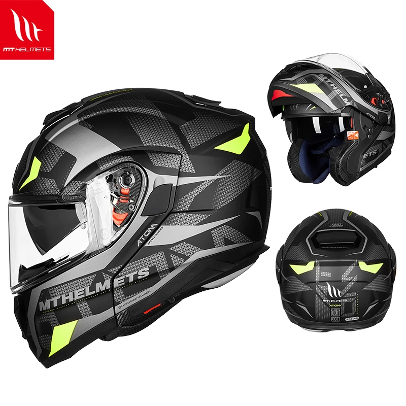 NEW Cascos De Carreras Profesionales MT ATOM SV, Cascos Modulares De ...
