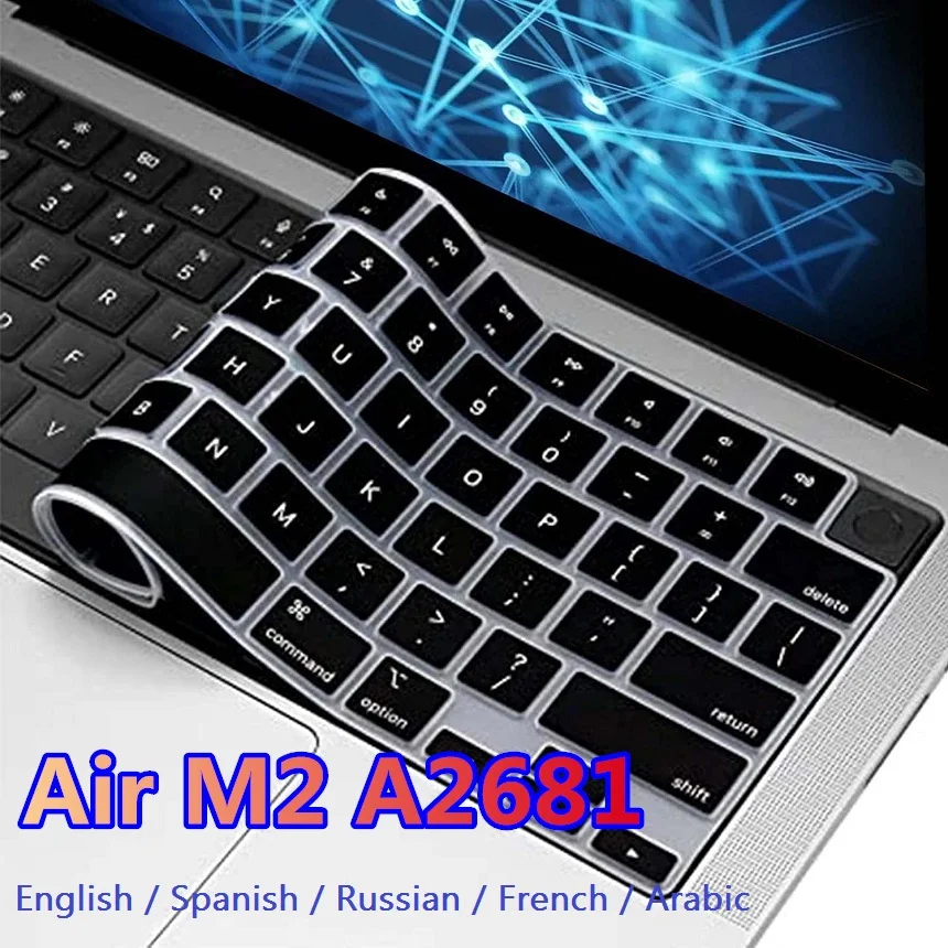 Thin-TPU-Keyboard-Skin-for-Macbook-Air-M2-2022-A2681-EU-US-English ...