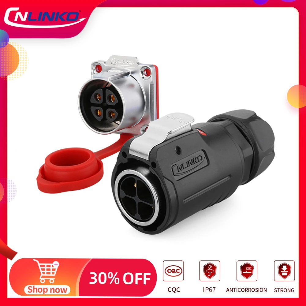 Power Connector | Socket - Lp24 Plastic 4 Pin 25a Ip67 Waterproof Power ...