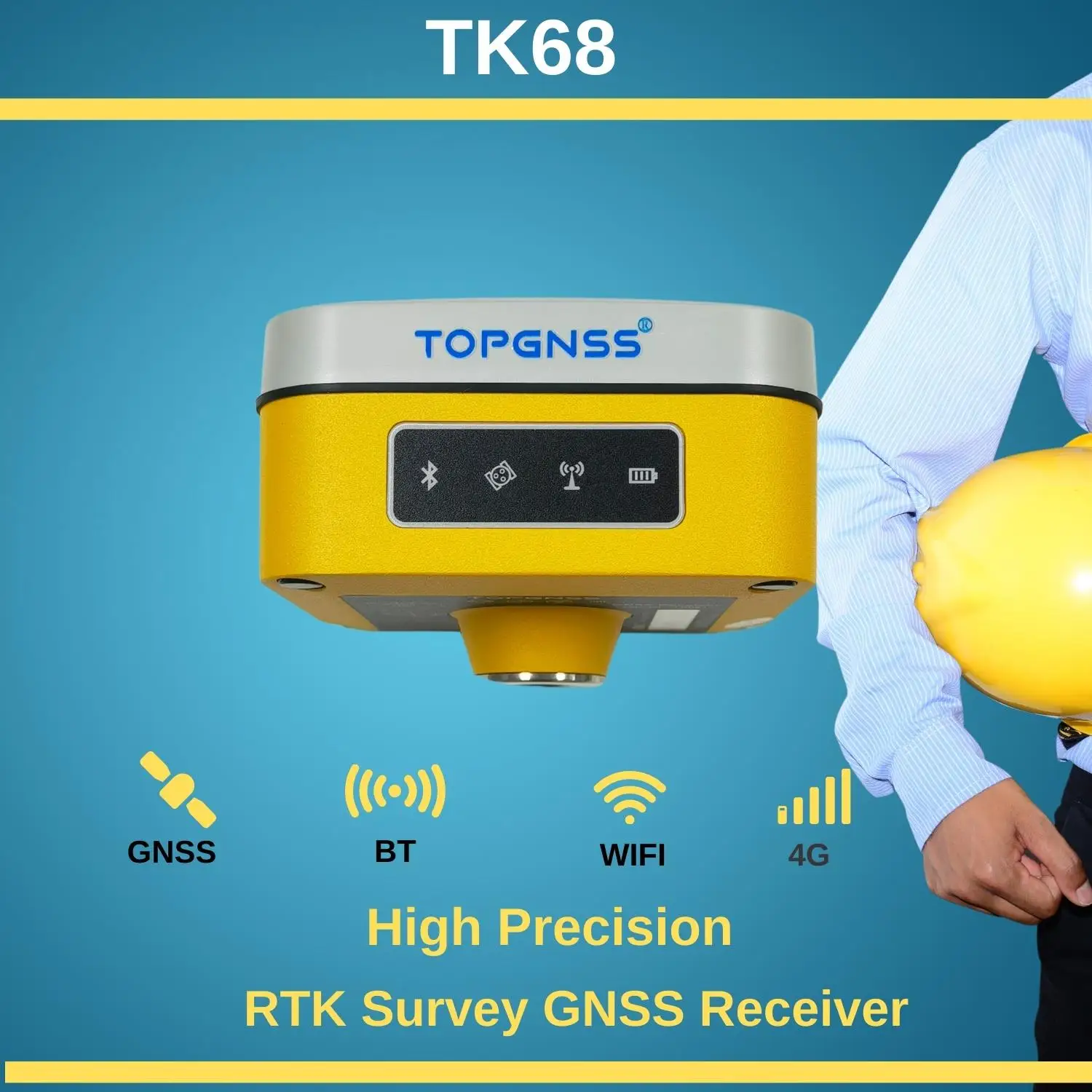 Receptor-pequeno-novo-da-pesquisa-rtk-gnss-base-de-rtk-gnss-e-rover-rtk ...