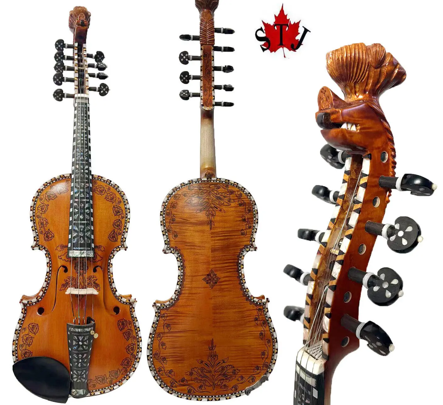Deluxe Fancy Norwegian Fiddle 4/4 Violin (4*4) Of Profession Concert ...
