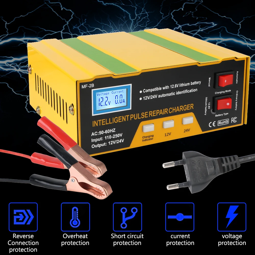 Intelligent-180W-Car-Battery-Chargers-Automotive-Battery-Trickle ...