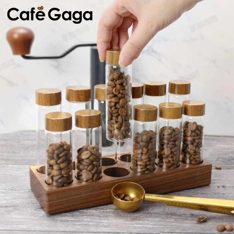 Coffee-Beans-Storage-Container-Small-Glass-Bottle-Tubes-With-Airtight ...