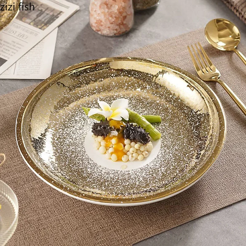 Creative-Circular-Ceramic-Dinner-Plate-Thick-Soup-Plate-Dessert-Plate ...