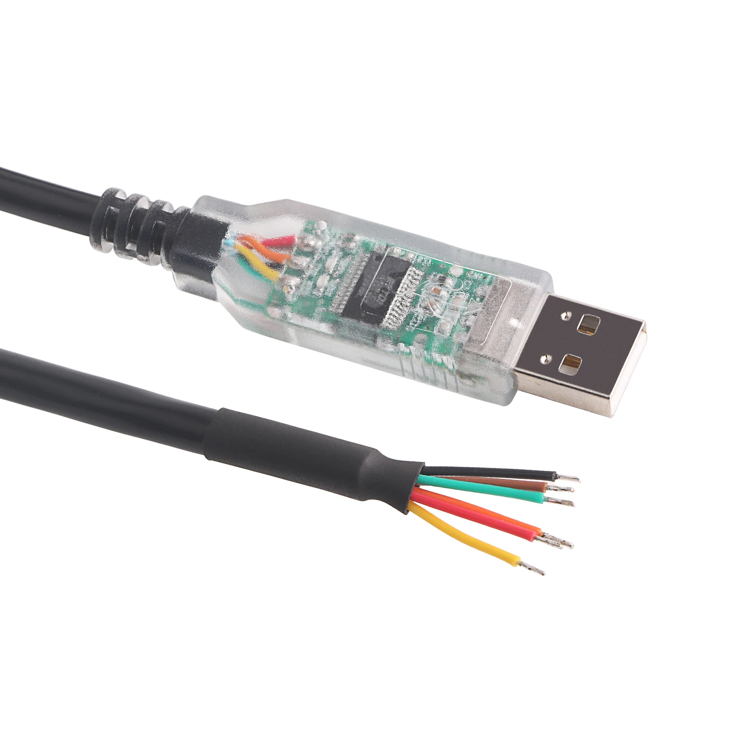 USB-to-3-3v-5v-TTL-Serial-Cable-6P-Dupont-Header-UART-Converter-FTDI-6 ...