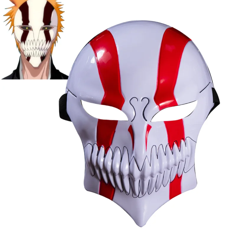 Anime Bleach Kurosaki Ichigo Mask Cosplay Hollow Masks Halloween Party ...