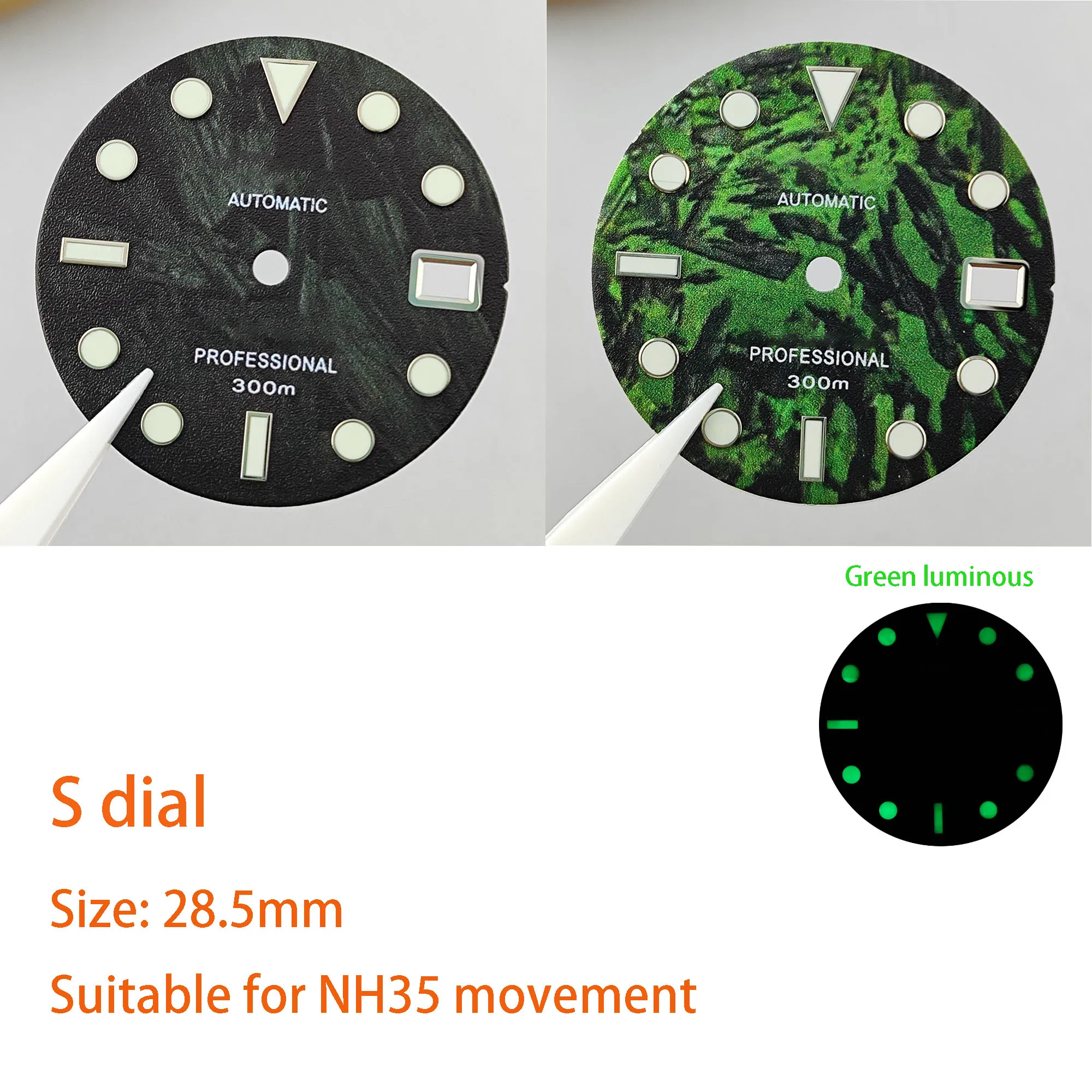 28-5mm-meteorite-dial-S-dial-green-luminous-dial-suitable-for-NH35-NH36 ...