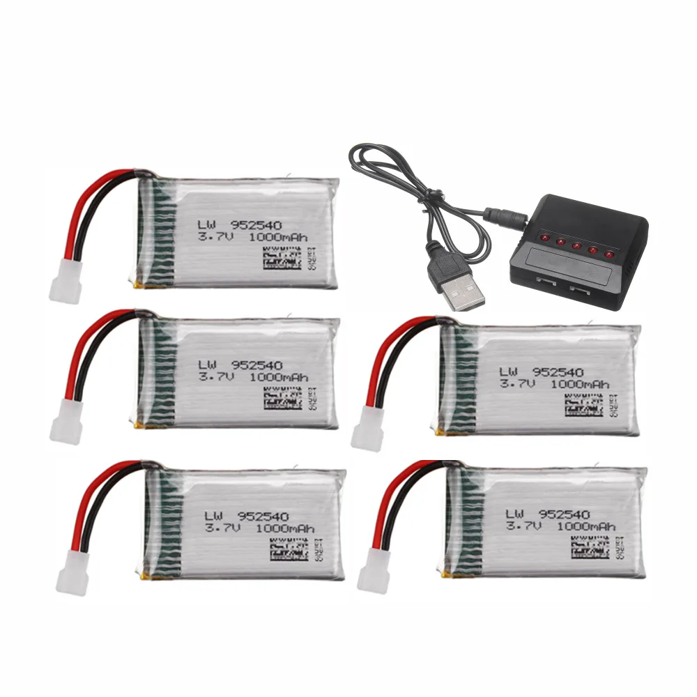 3-7V-1000mAh-25c-Lipo-Battery-5in1-Charger-for-Syma-X5-X5C-X5SC-X5SW-TK ...