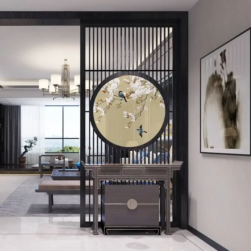 New-Chinese-Style-Living-Room-Partition-Entryway-Hollow-Carved-Solid ...