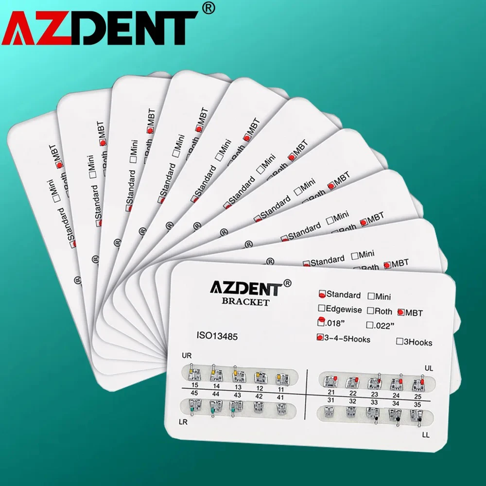 20Pcs-Pack-AZDENT-Standard-Type-Dental-Orthodontics-Metal-Brackets ...