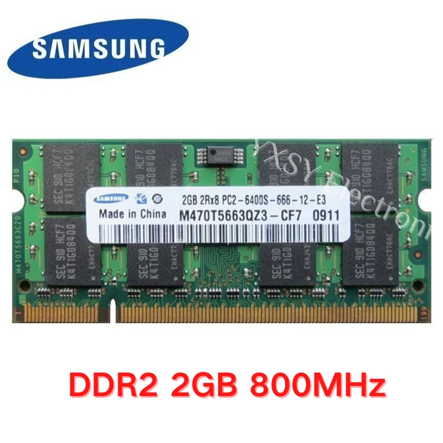SAMSUNG Notebook ram DDR2 2GB 4GB Laptop Memory Sticks 2G DDR2 800MHz ...