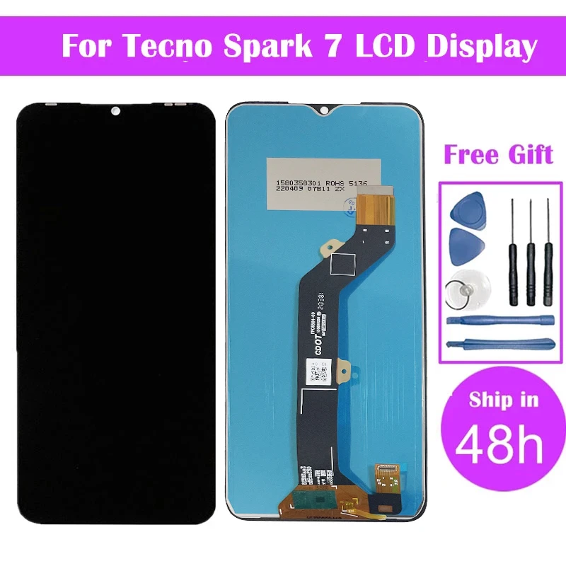 Tecno Spark 7 LCD 디스플레이 용 KF6J KF6N LCD 터치 스크린 디지타이저 6.5 ''tecno Spark 7 LCD 어셈블리 용| | - AliExpress