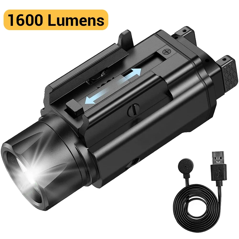 1600-Lumens-LED-Weapon-Light-Adjustable-3-Modes-Pistol-Gun-Light ...